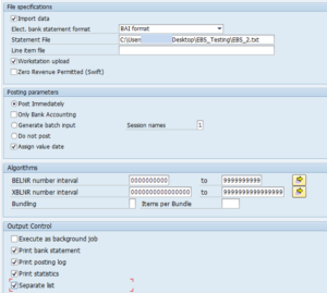 Sap Electronic Bank Statement
