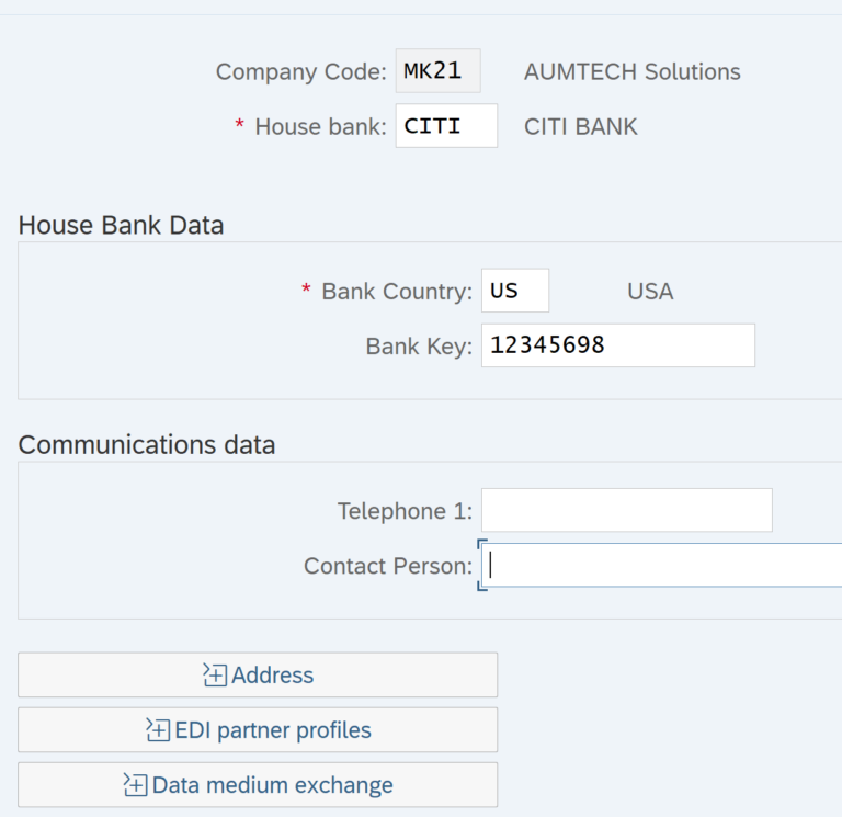 SAP S4/HANA Bank Account Management | AUMTECH Solutions-SAP Training
