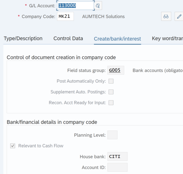 SAP S4/HANA Bank Account Management | AUMTECH Solutions-SAP Training